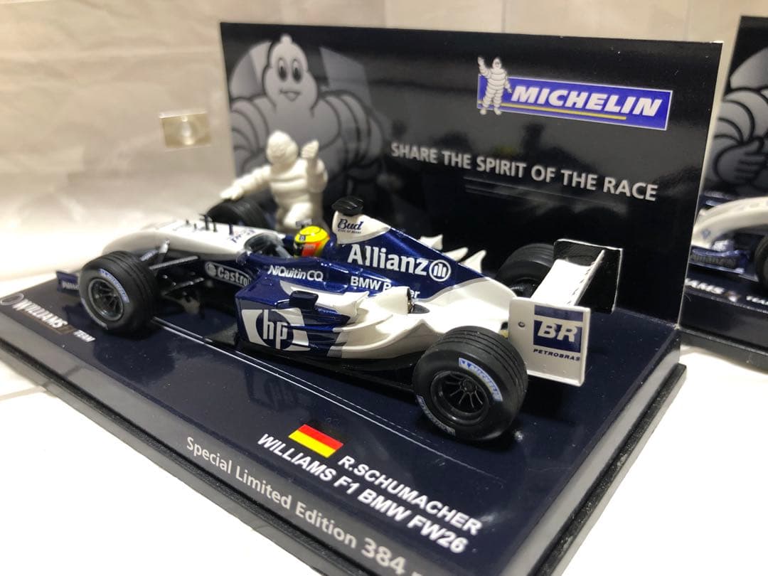 ミニチャンプス ウィリアムズF1BMW FW26 ミシュランボックス 2台未使用