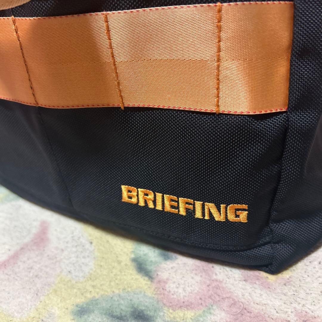 BRIEFING トートバッグ 黒/オレンジ