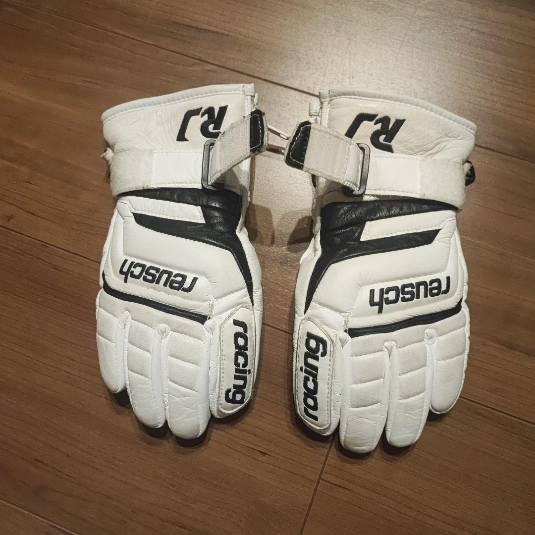 reusch RJ スキーグローブ ホワイト/ブラック　子供用М