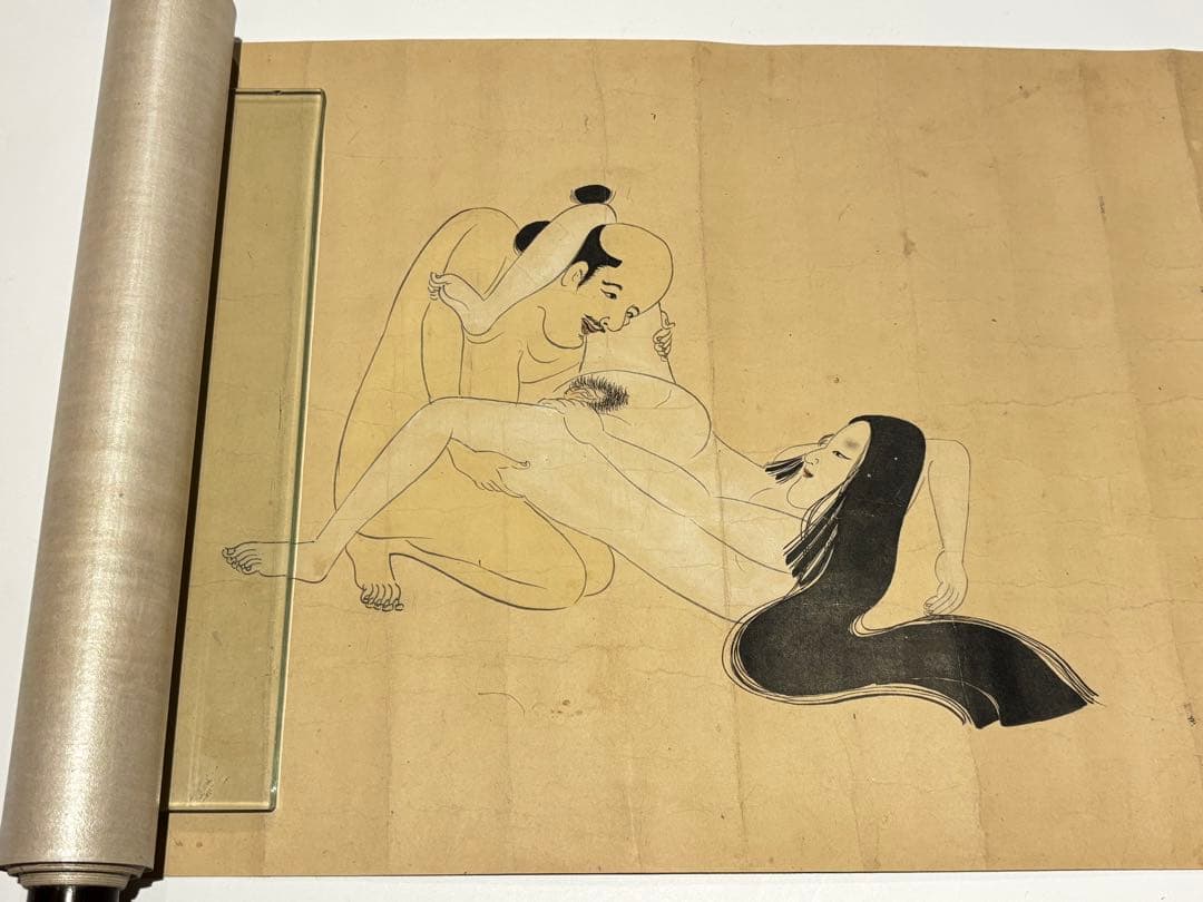 「江戸時代初期〜中期頃筆 春画巻」彩色肉筆 12図1巻|艶本 浮世絵 わじるし