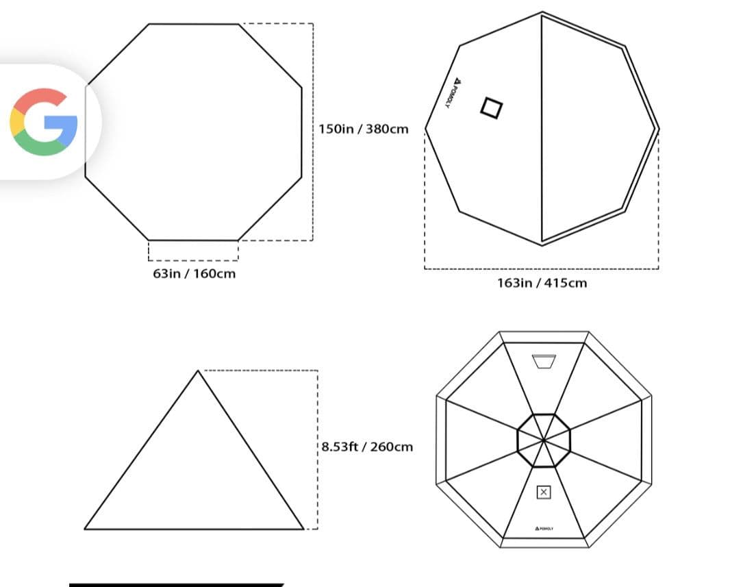 POMOLY TC ワンポールテント 煙突穴付き 3～5人用　フルインナー付き