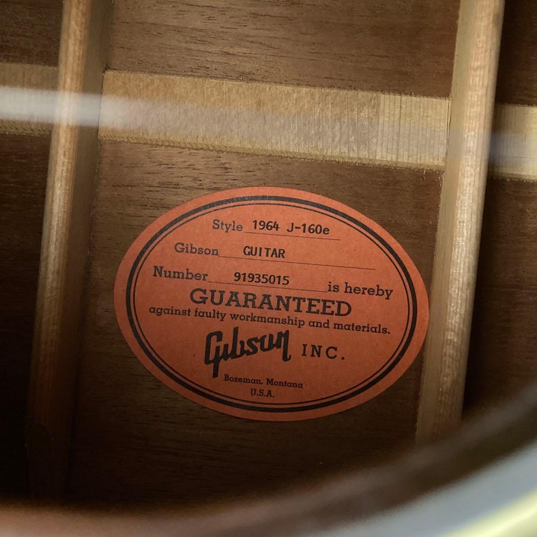 ままままま Gibson J-160e 単板 Xブレーシング リフレット済