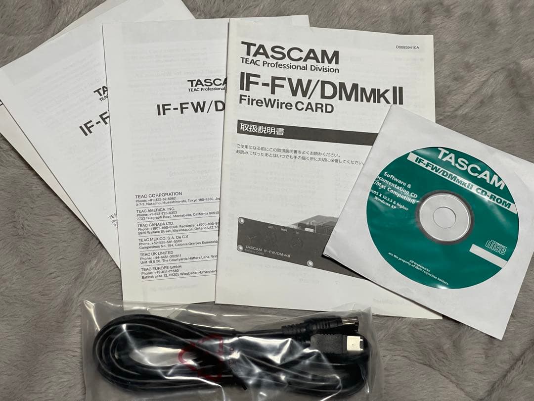 新品級✨ TASCAM IF-FW/DM mkII FireWire 付属品完備