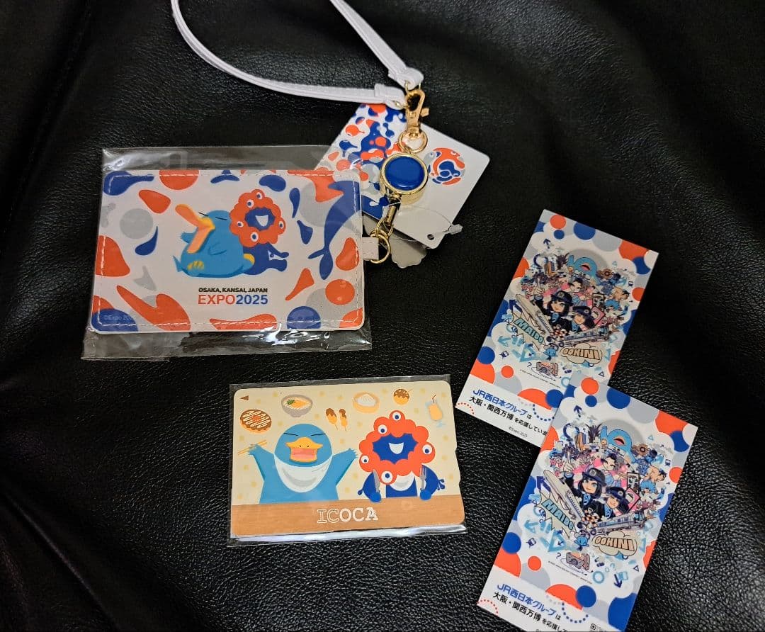 EXPO2025 ミャクミャク ICOCA+パスケース+鉄道シール2枚　　新品