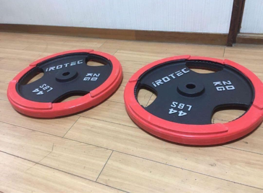 ② iROTEC ラバー　バーベル　プレート 20kg x 1 枚