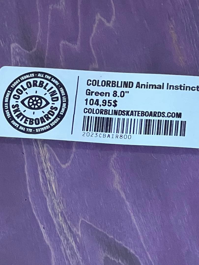 新品 Colorblind 8.0 Animal Instinct デッキ