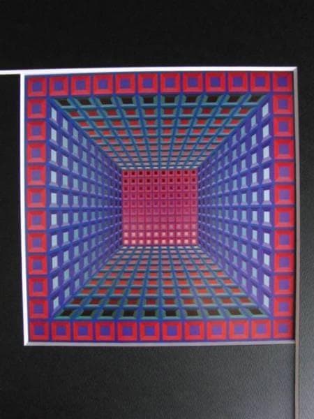 VASARELY、スティヴア、希少画集画、新品額装付