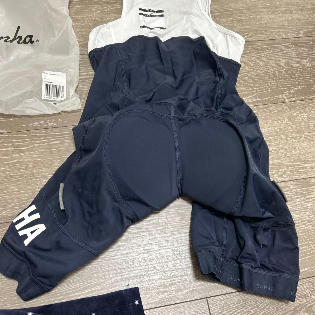 【未使用品に近い中古品】Rapha ビブタイツ M ネイビー