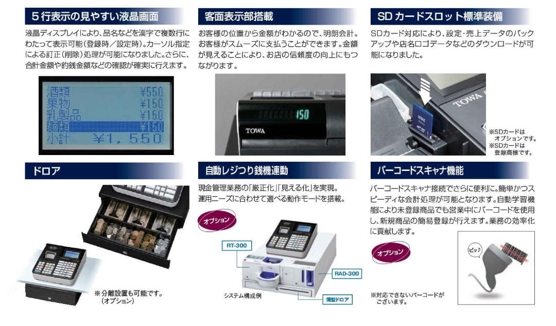 設定無料 SX-150 Ⅱ 高機能レジ 複数税率対応 スマホ連携 250914