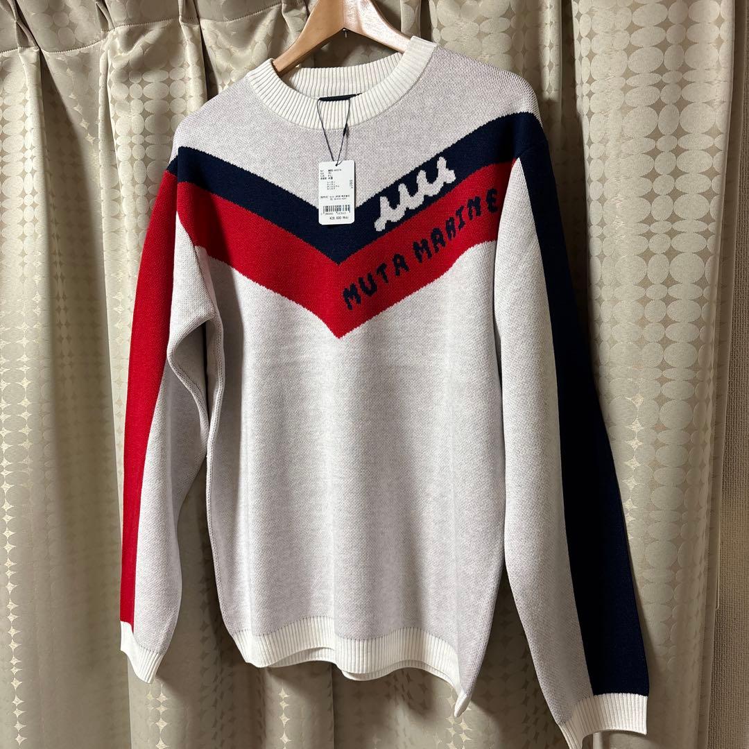 muta marine カシミア混　Vネックニットセーター L