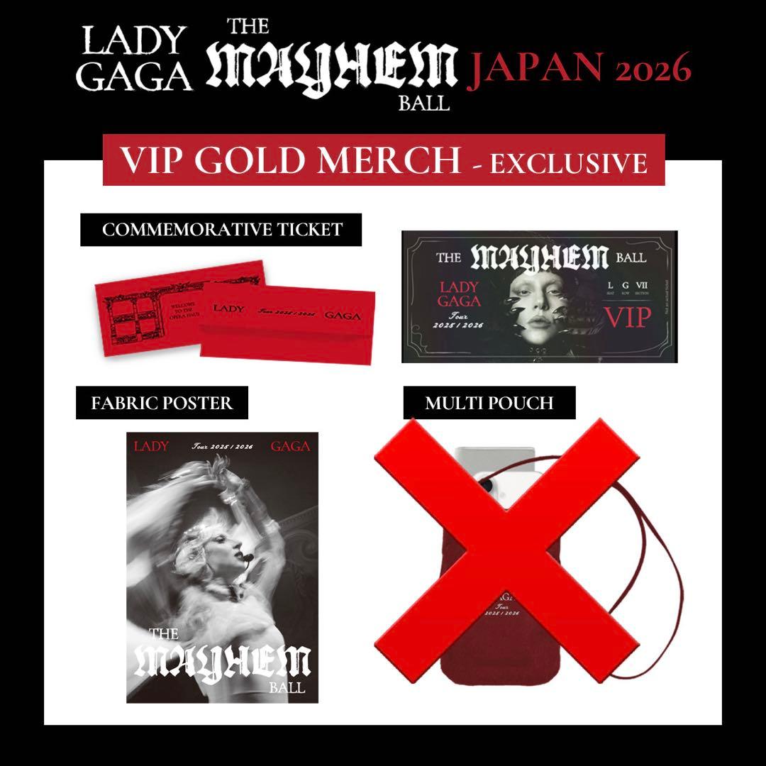 LADY GAGA VIP GOLD グッズ【マルチポーチ以外全て】