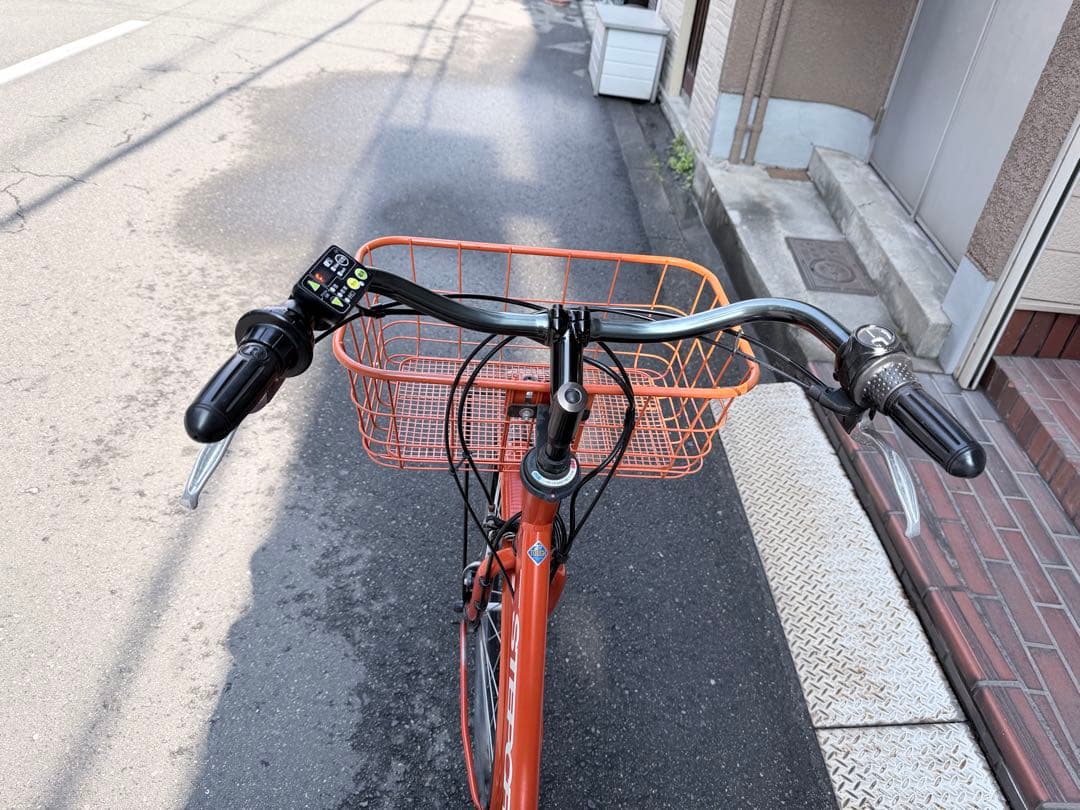 大阪府　ブリヂストン　 電動アシスト自転車 オレンジ