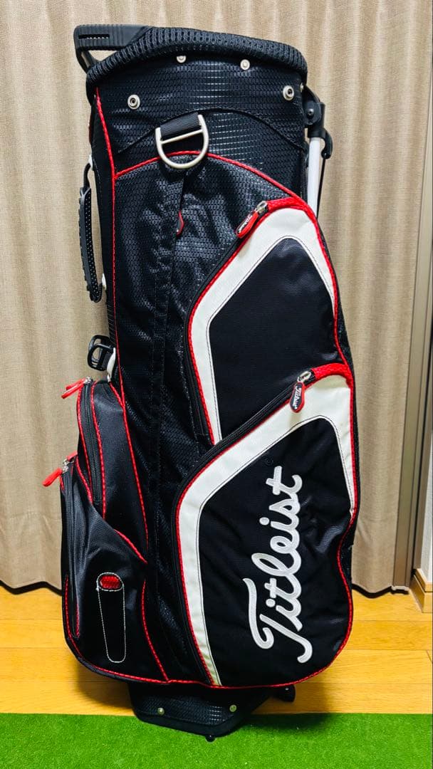 Titleist　タイトリスト　キャディバッグ 黒/赤