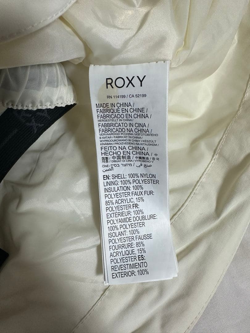 ROXY ファー付きホワイトアウター