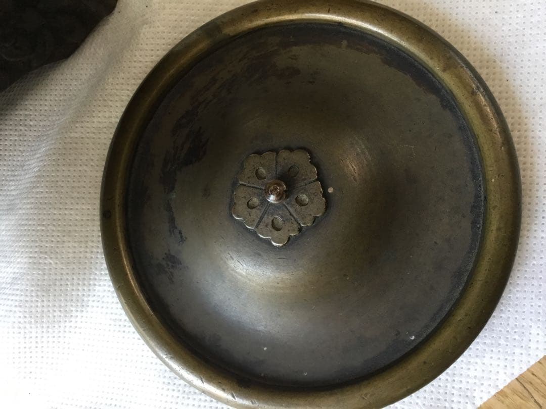 時代物　骨董　鉄瓶　茶釜　茶道具　茶器　真鍮蓋　美術品　レトロ　アンティーク