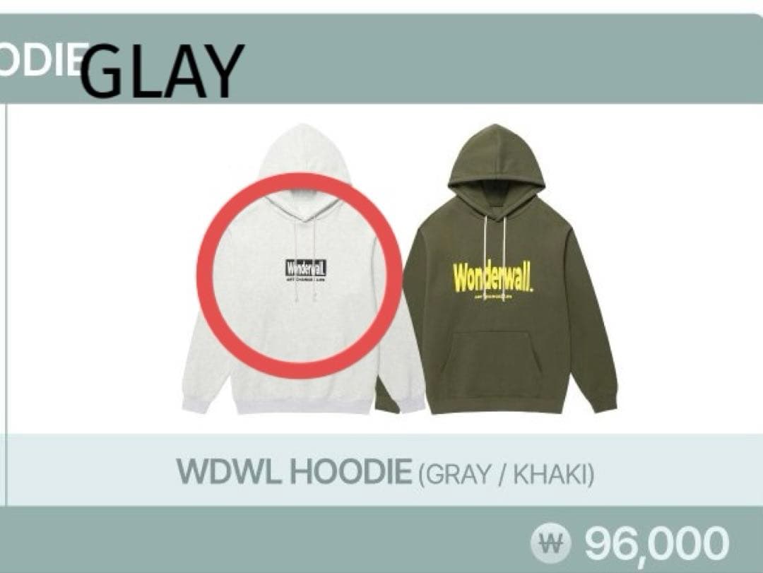 TREASURE Wonderwall パーカー WDWL HOODIE グレー
