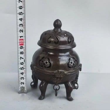 五足帝王炉 薫香炉 装飾品 工芸品美術品 置物