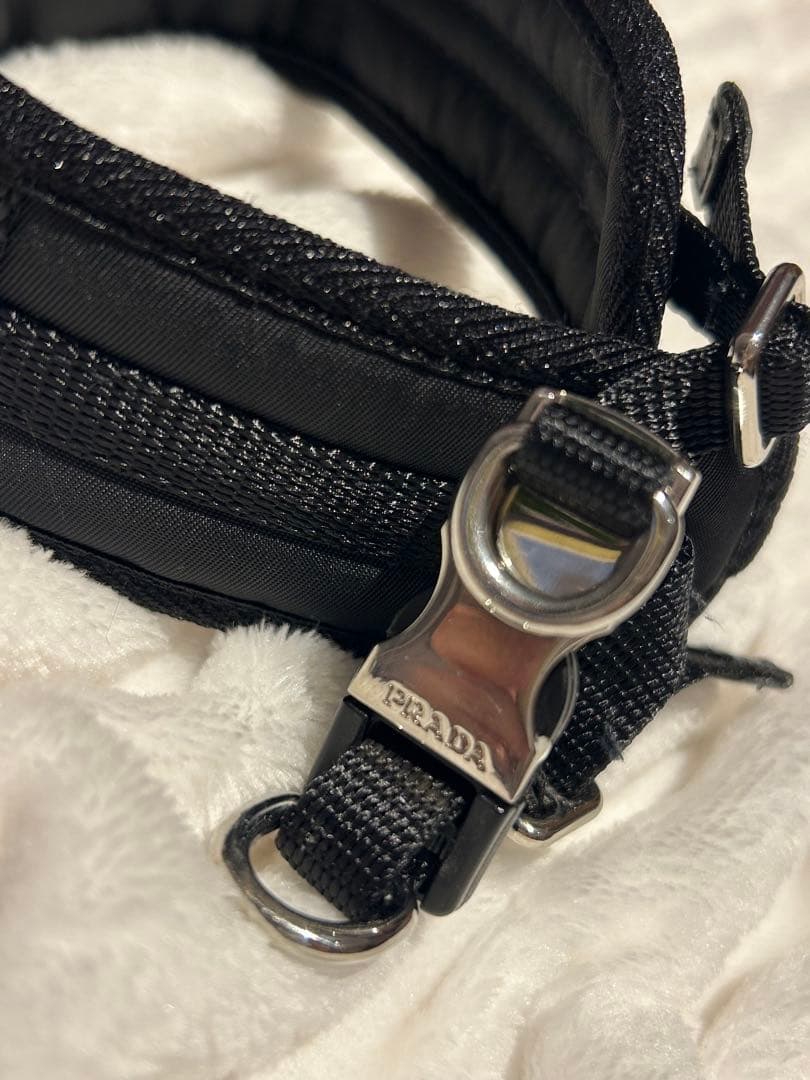 PRADA ナイロン　ブラック　ペット　犬用　首輪　ネックレス