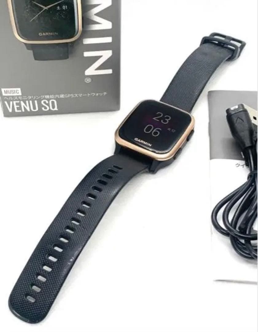 【美品】Garmin Venu SQ Music Black (1318)