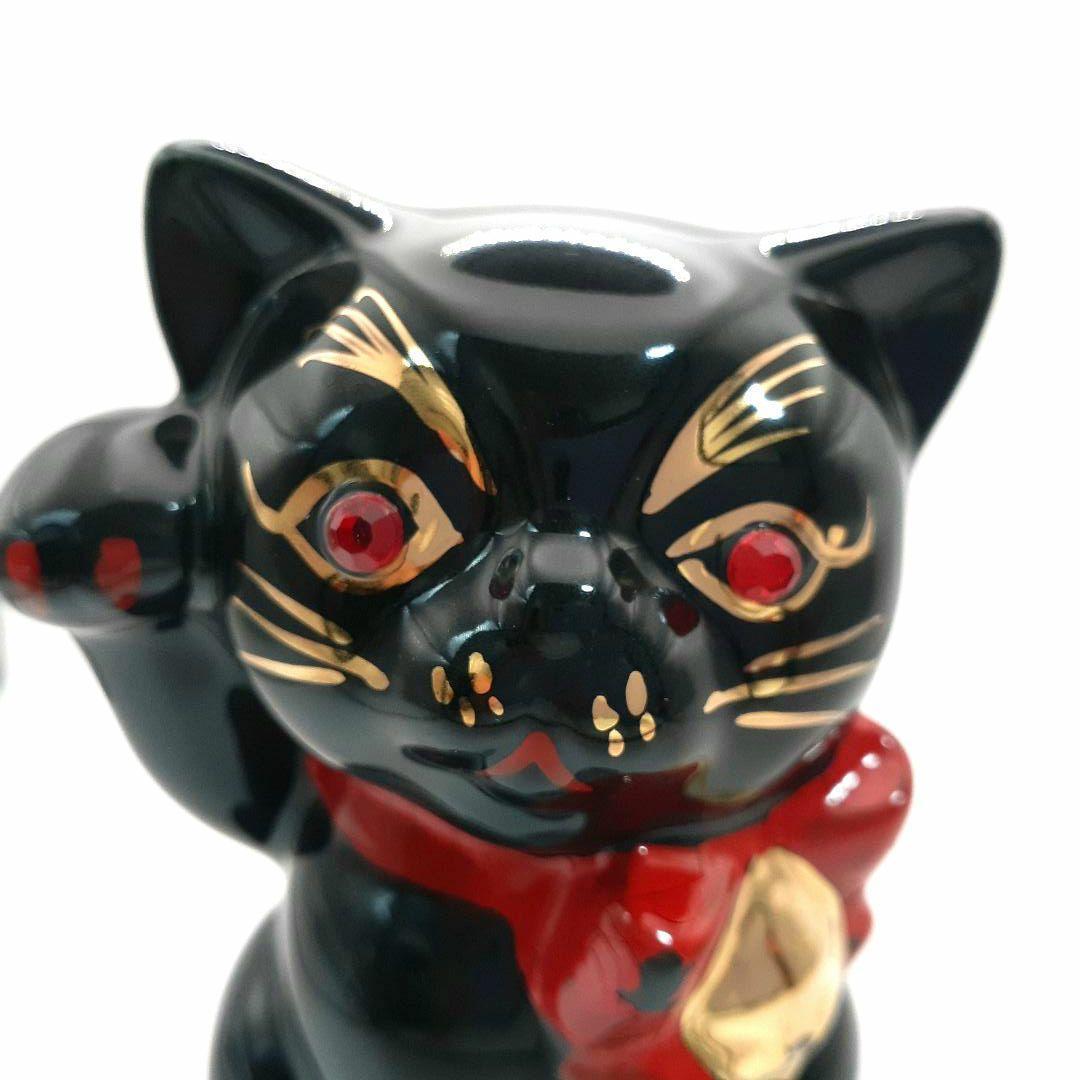 095 東海銀行ノベルティ 陶器製 リボン猫 貯金箱 2体セット 白黒 非売品