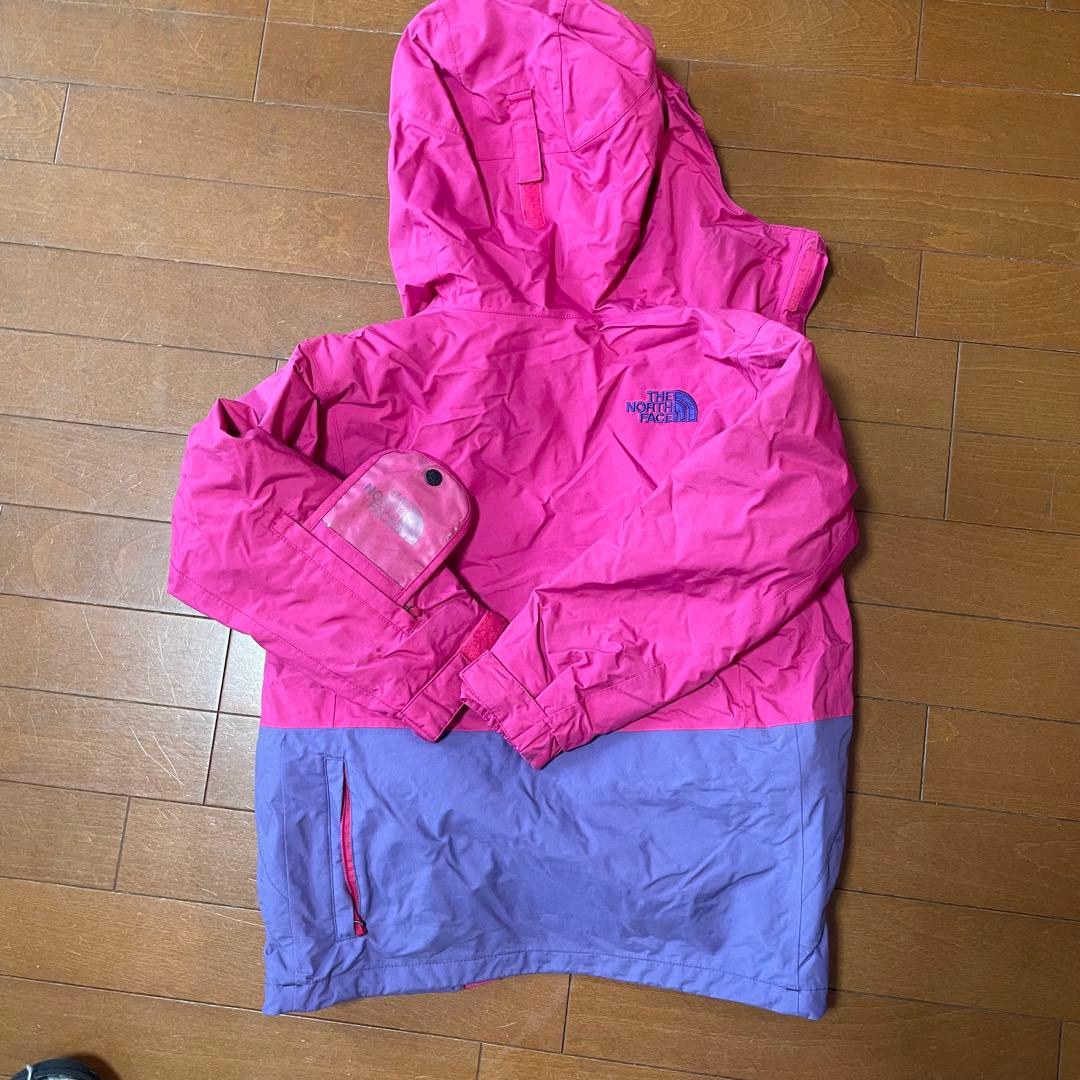 120 中フリース有 THE NORTH FACE 子ども用ウェア ピンク/紫