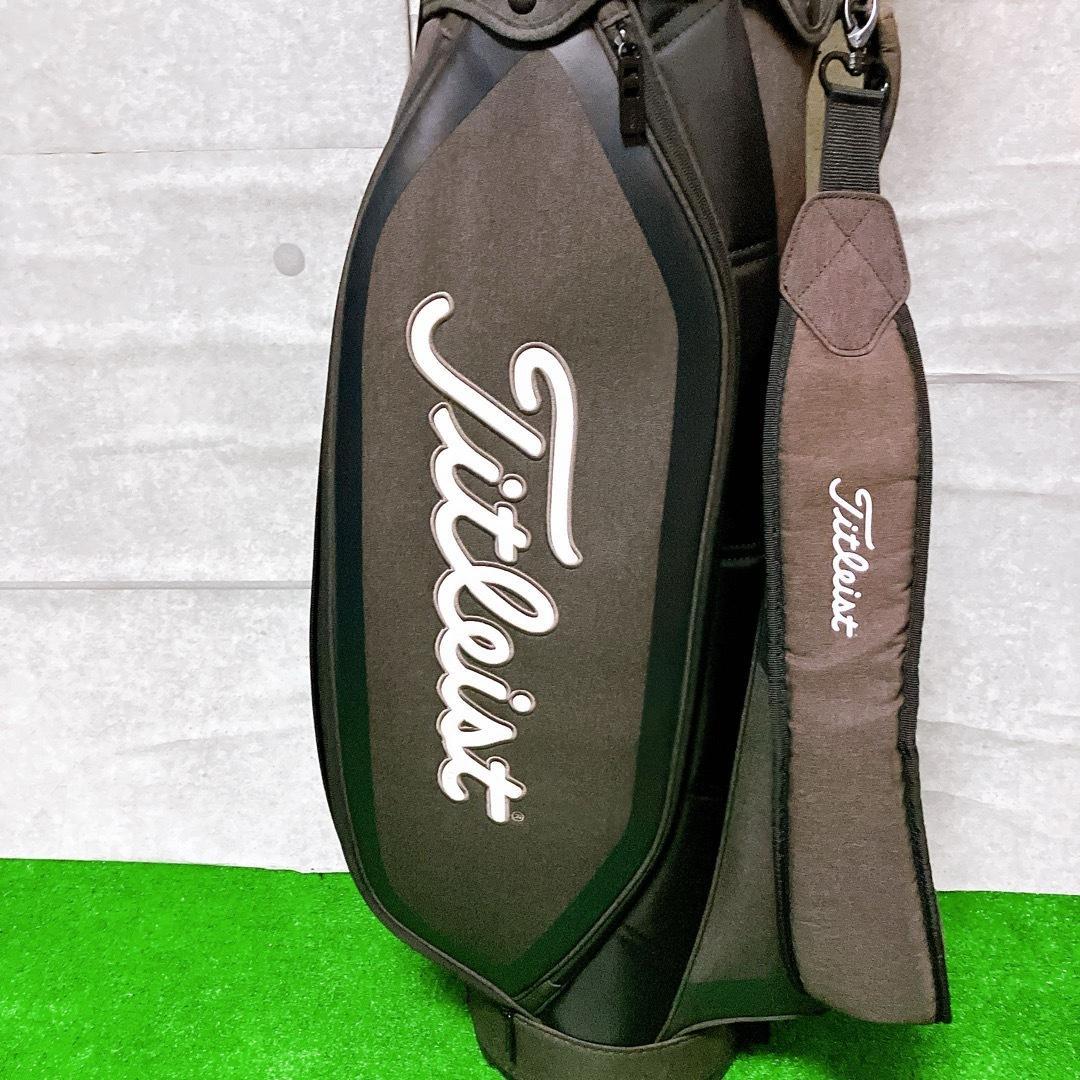 【極美品】titleist ゴルフ キャディバッグ CB191 杢ブラック 9型
