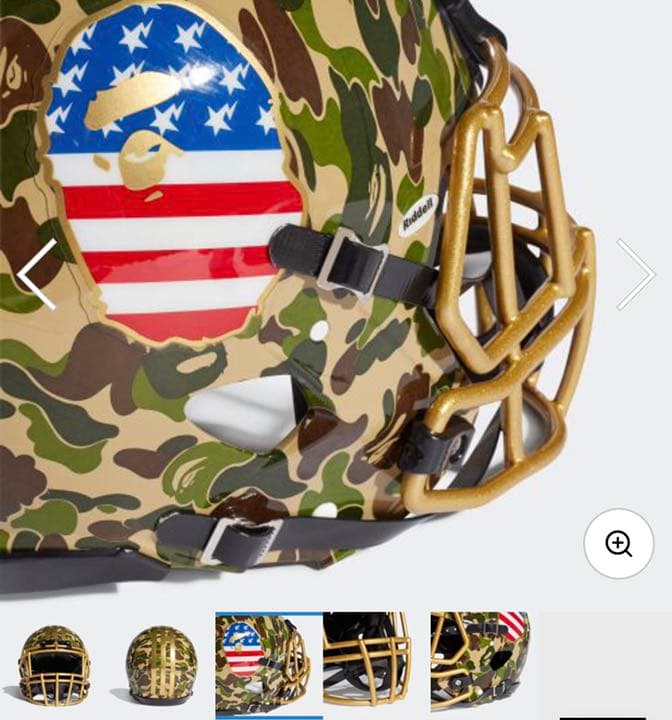 新品未使用 adidas RIDDELL X BAPE HELMET 値引