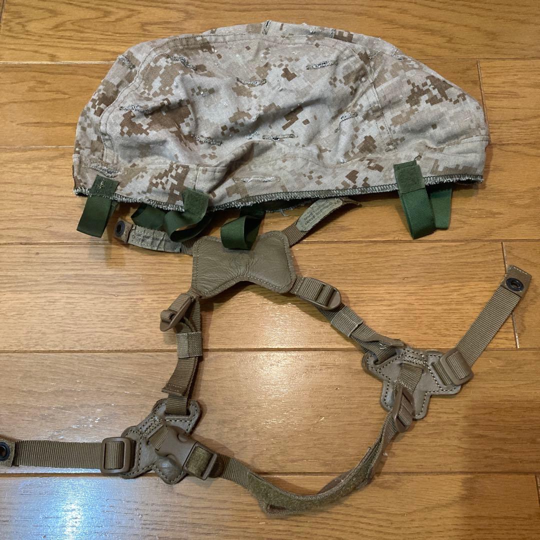 実物 LWH MARPAT ヘルメットカバー チンストラップ セット M-L
