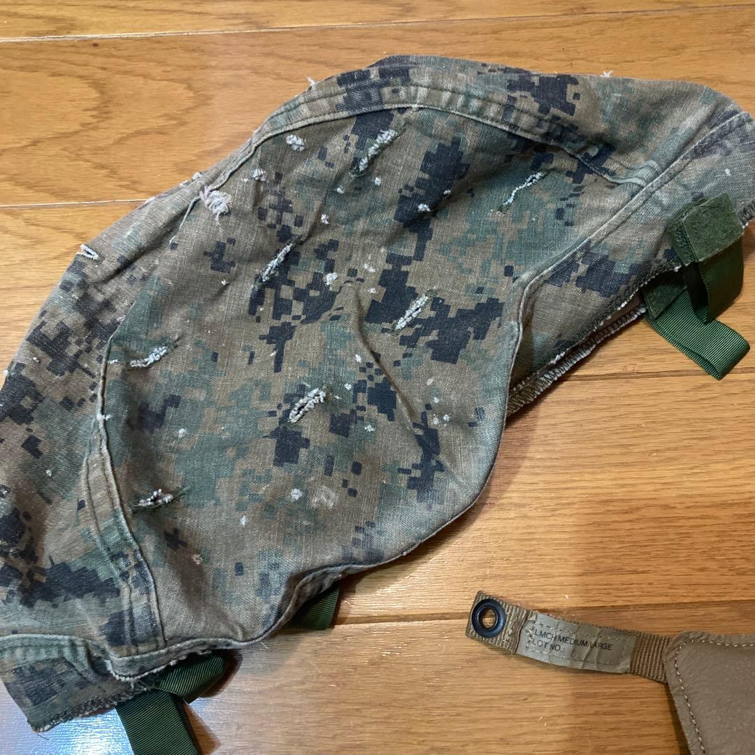 実物 LWH MARPAT ヘルメットカバー チンストラップ セット M-L
