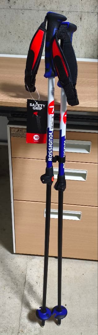 Rossignol 調整可能 スキー カーボンストック 新品 100-120cm
