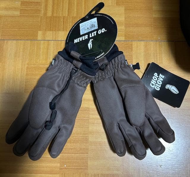 新品CRABGRABスノーボードCHOPGLOVE LサイズGREYブラウン