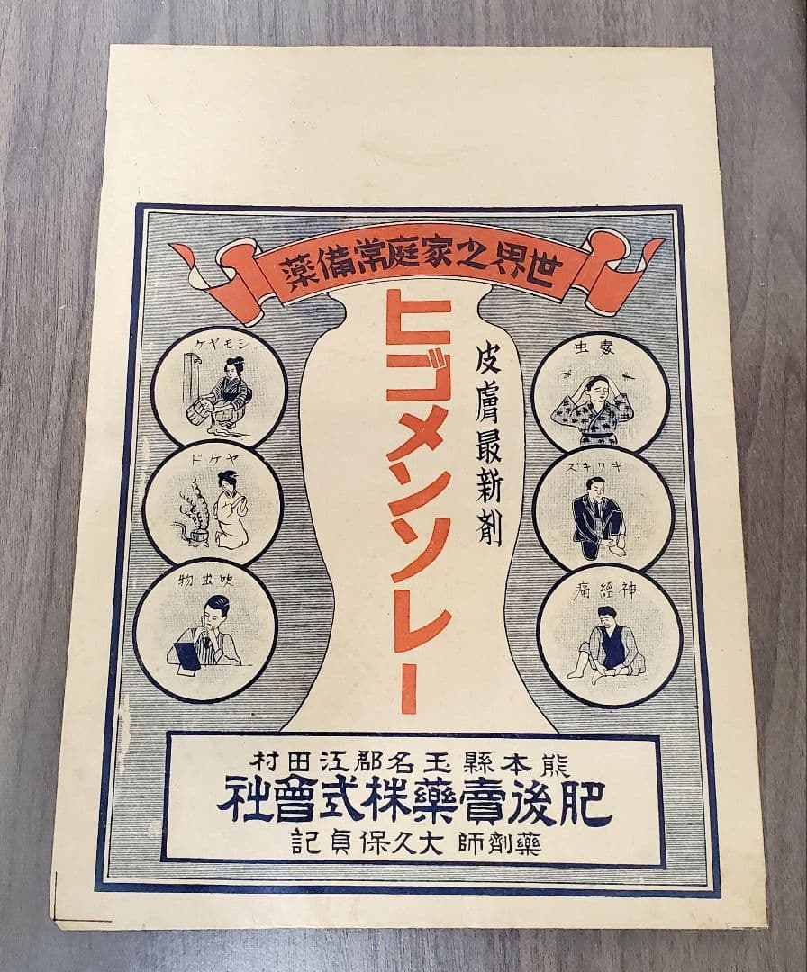 戦前戦後　薬　紙袋　トンプク　ヒゴメンソレー　かぜ薬　レトロ　当時もの　10袋