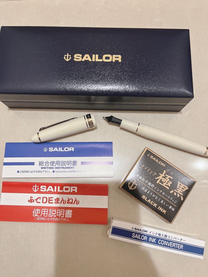 Sailor セーラー 万年筆 長刀ふでdeまんねん　14K