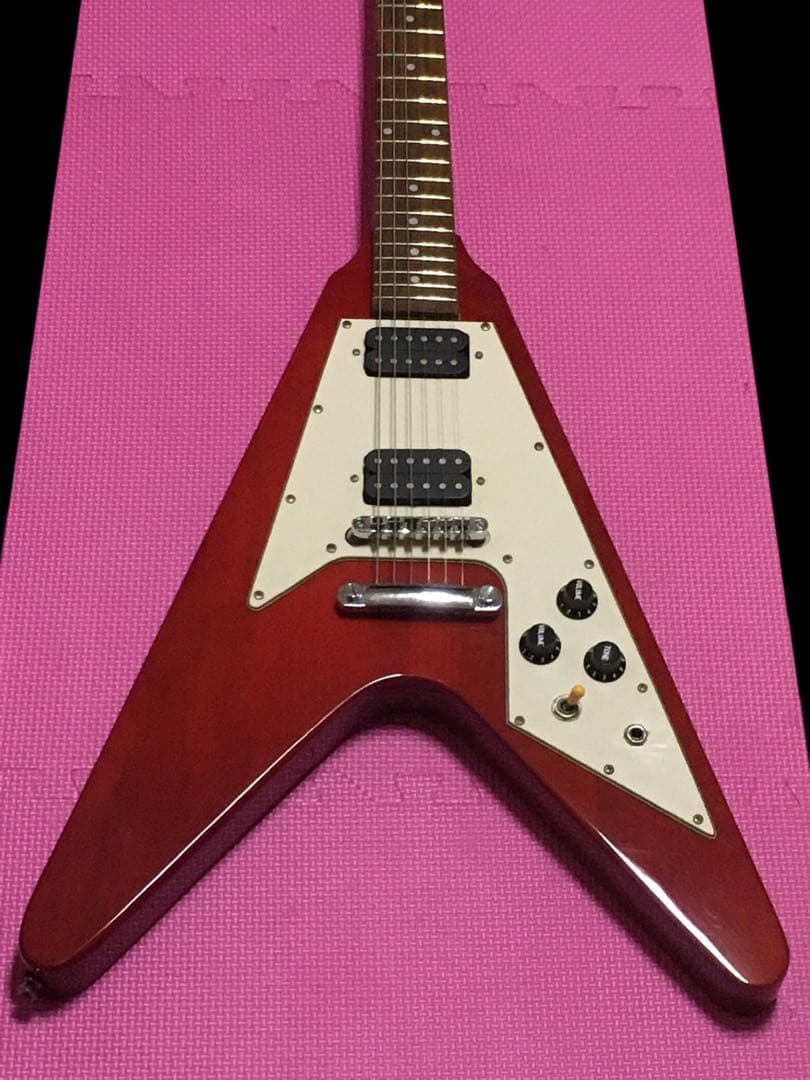 フライングV 木目 エレキギター Photogenic Flying V 美品