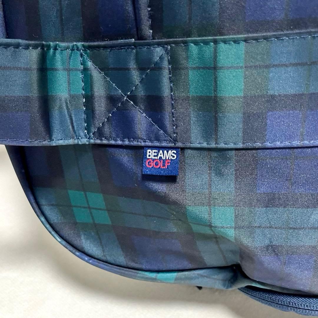 【美品】BEAMS GOLF シューズケース一体型ボストン ブラックウォッチ柄