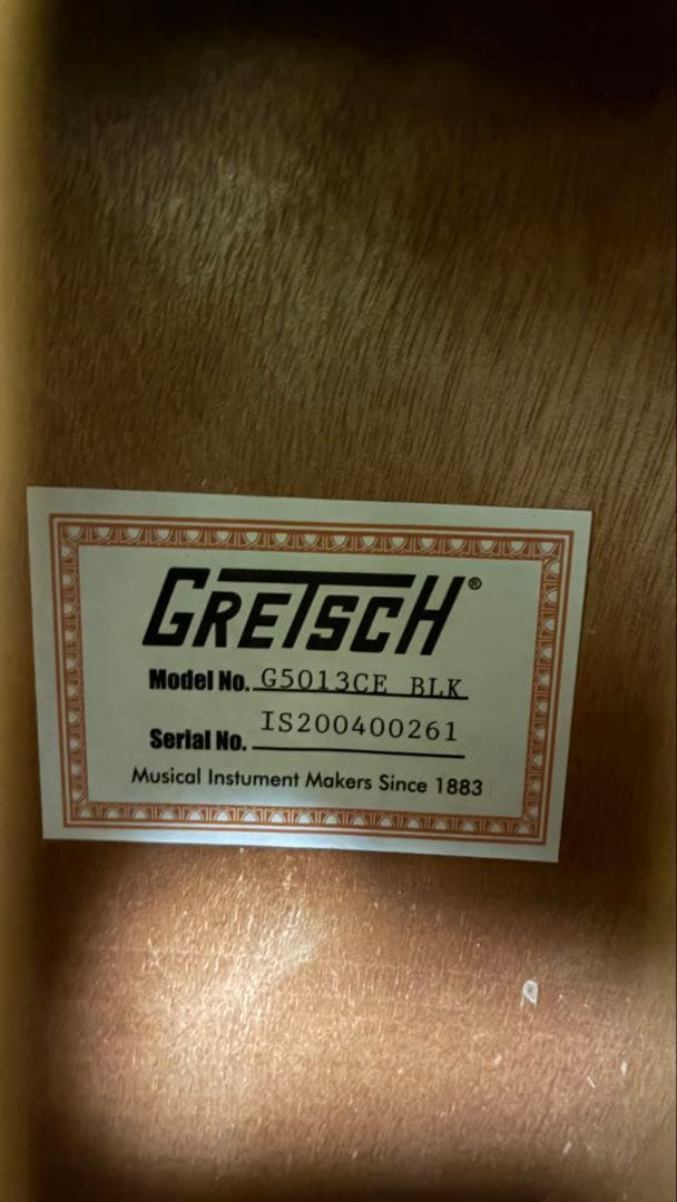Gretsch ブラックアコースティックギター