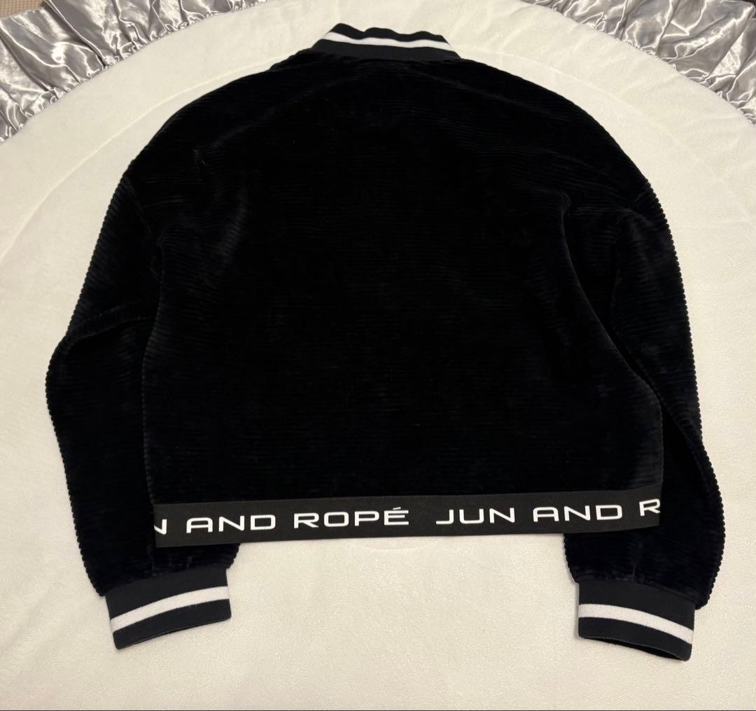 JUN&ROPE★ソフトコーデュロイジャージ 上下セットアップ　ブラック　M