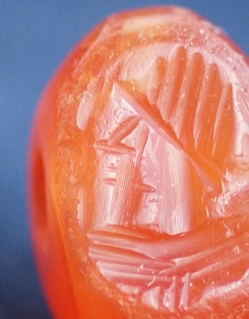 Feefee、ササン朝期（3-7C）の平玉・楕円形のカーネリアン製印章