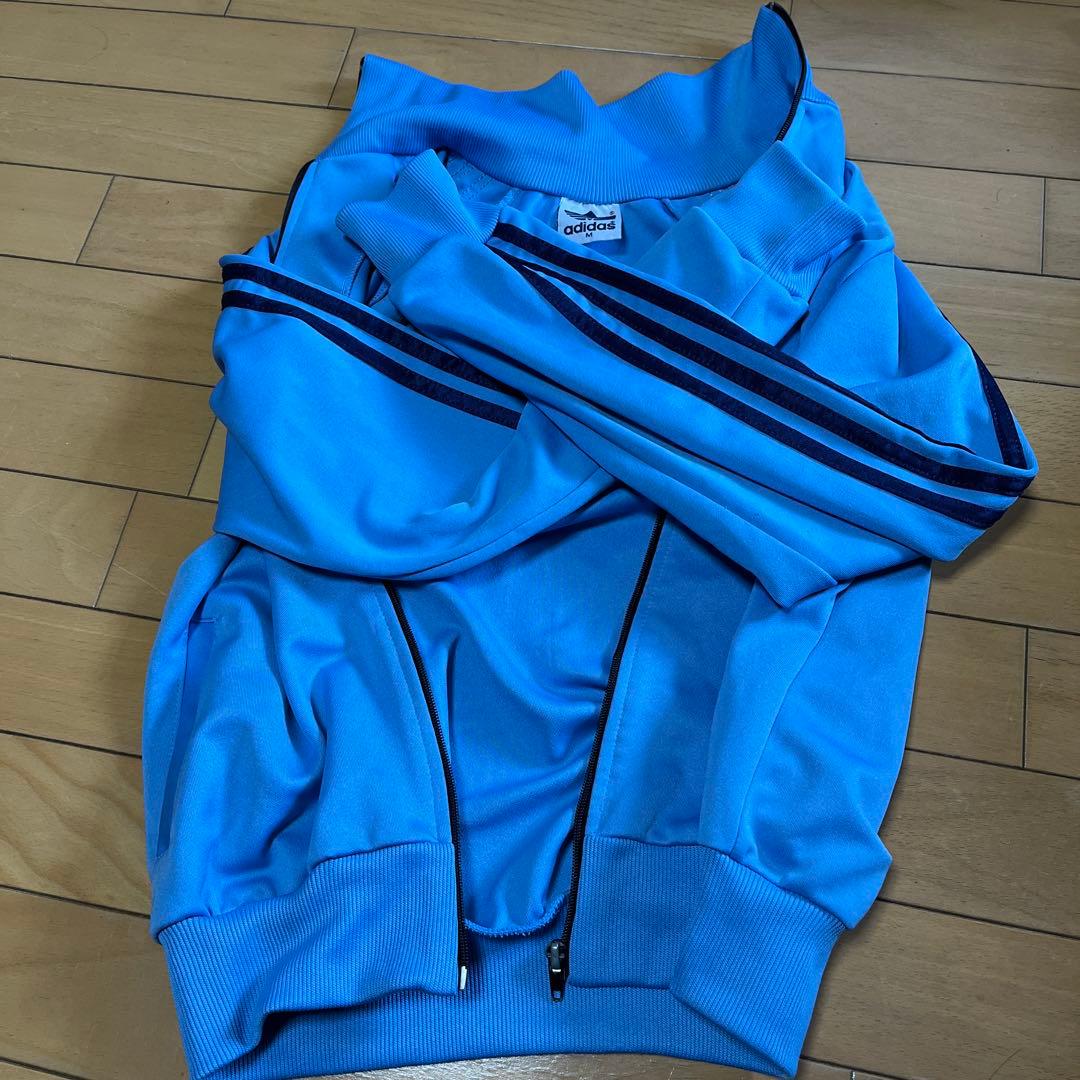 adidas ライトブルー ジャージジャケット