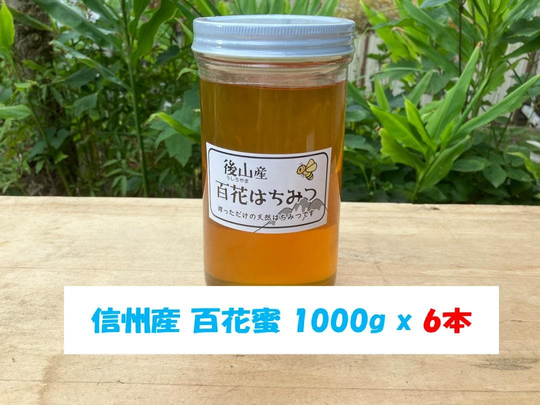 【Nissui様】 百花蜜 1000g 6本 長野県産 国産蜂蜜 はちみつ