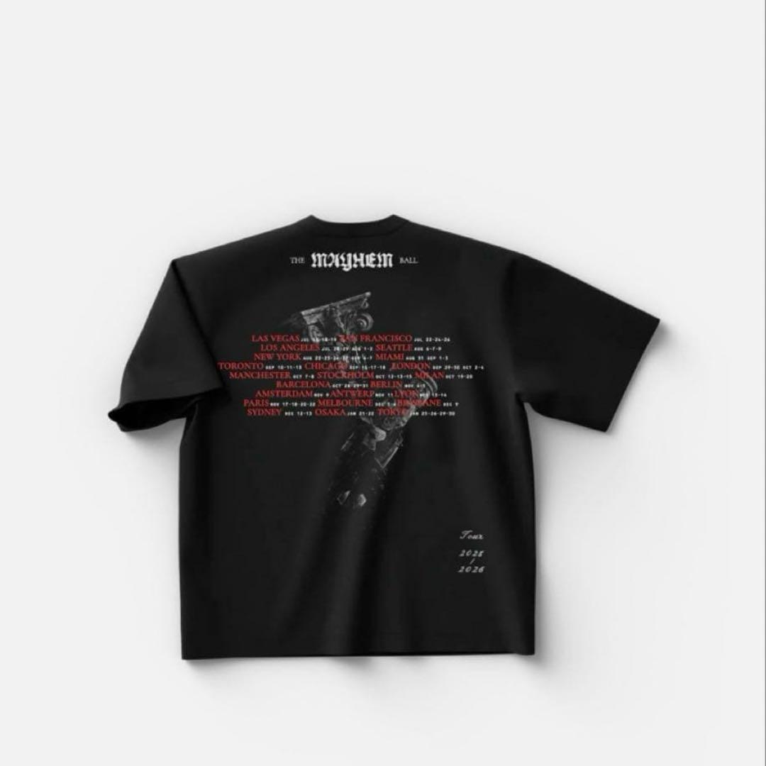 レディ・ガガ ENGLISH DATE BACK SS TEE 8番　サイズXL
