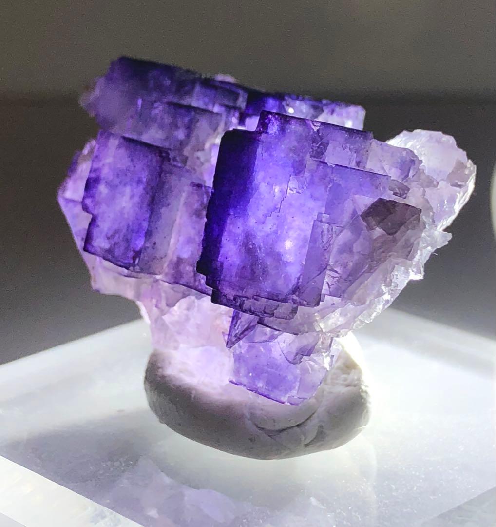 【古代都市？抽象画？】新疆フローライト　蛍石