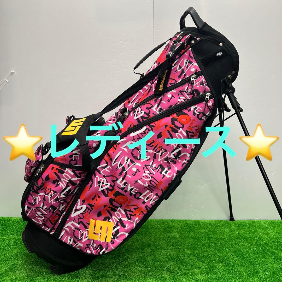ラウドマウス　LOUDMOUTH キャディバッグ　8.5インチ　ゴルフ　ピンク