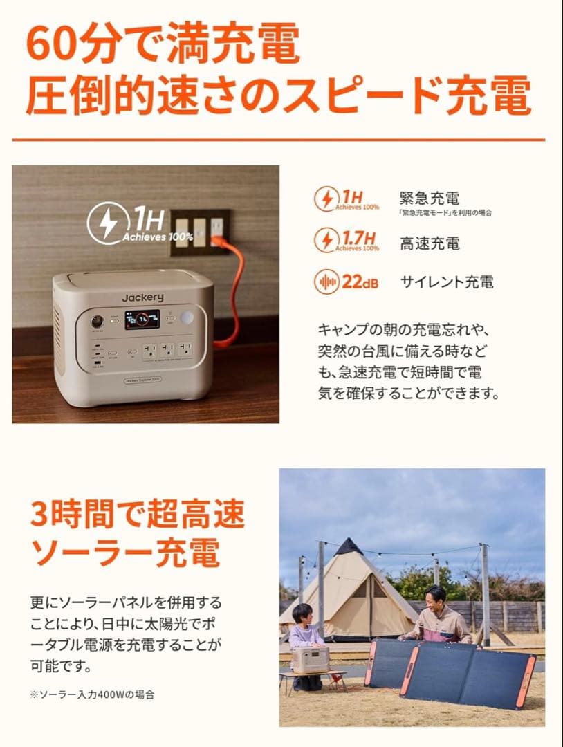 Jackery 1000 1070Wh ポータブル電源100W ソーラー、バッグ