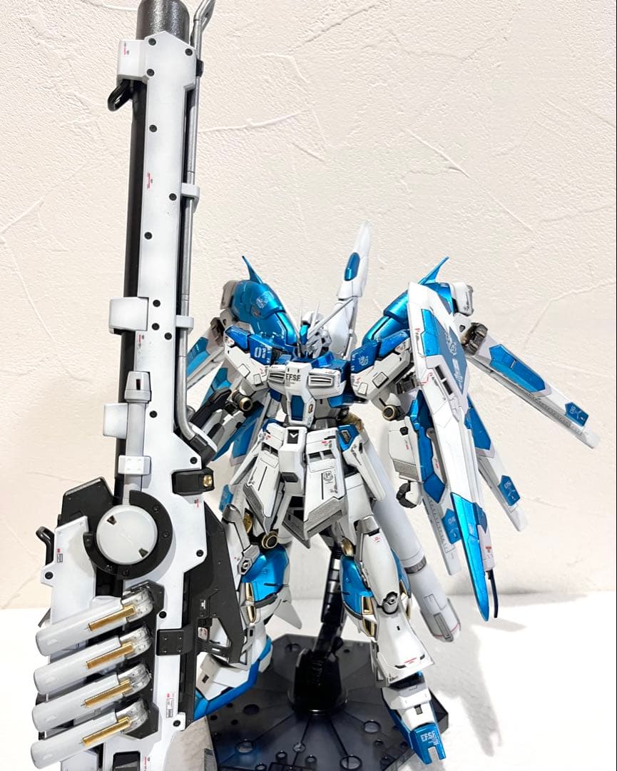 RG Hi-νガンダム ハイニューガンダム 塗装済 完成品 ハイパーメガバズーカ