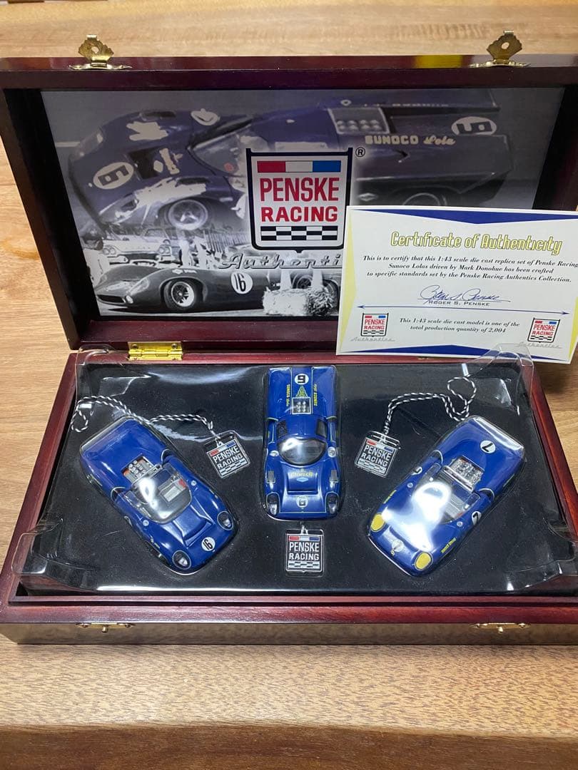 【木箱入り】PENSKE gpm 1/43 Sunoco T70 ロ－ラ3Set