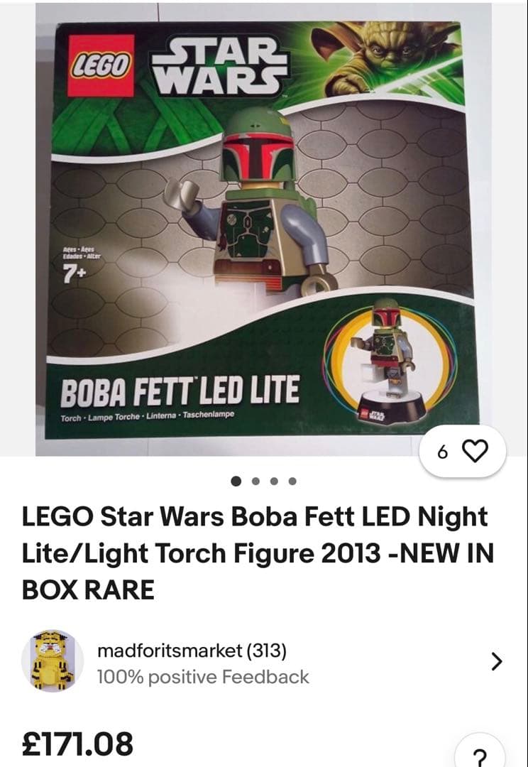 お値下げ　激レア　海外物　新品未開封　BOBA FETT LED LITE