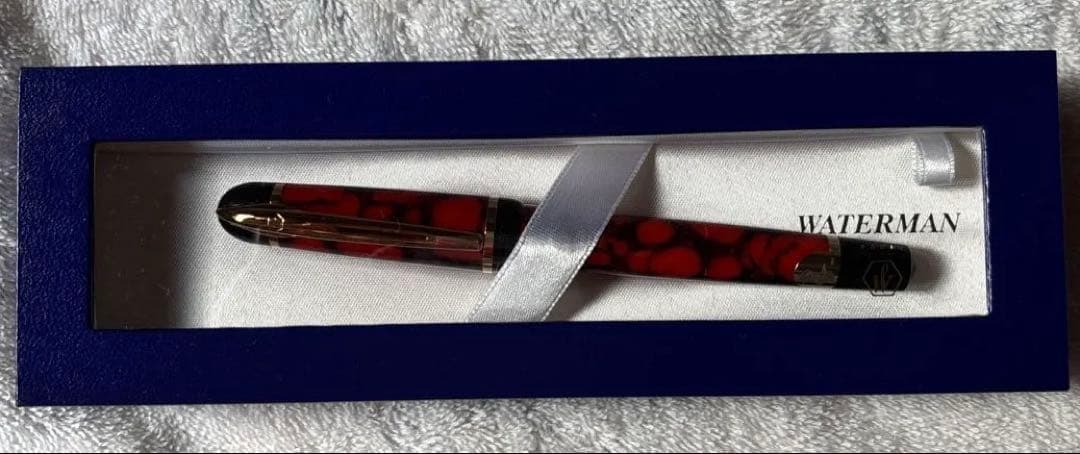【新品/未使用】WATERMAN 万年筆 赤マーブルF細字 フィリアス 五輪
