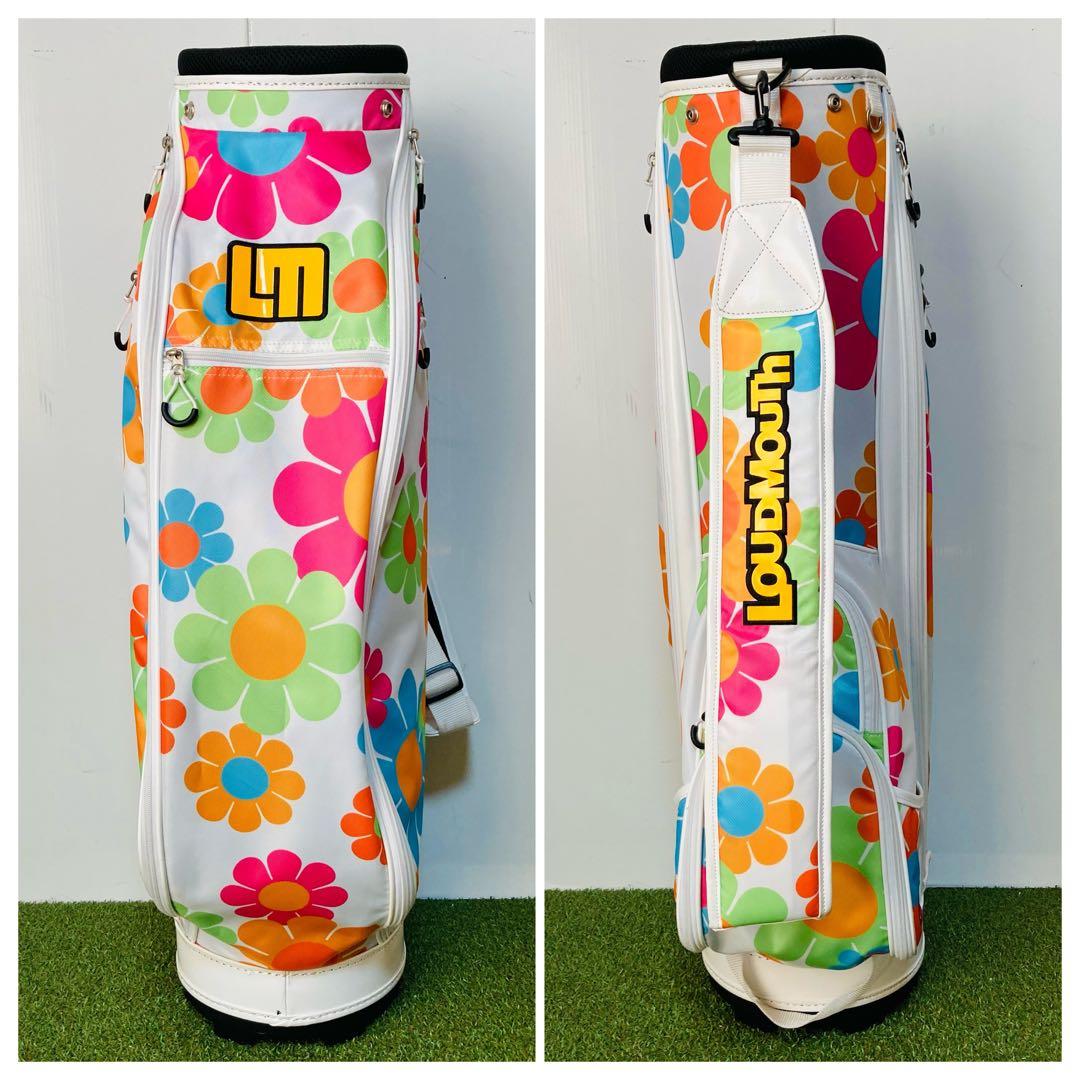 美品 花柄 LOUDMOUTH ラウドマウス キャディバッグ レディース 9型