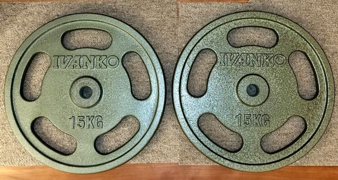 IVANKO 15KG ウエイトプレート 2枚セット（28mm用）